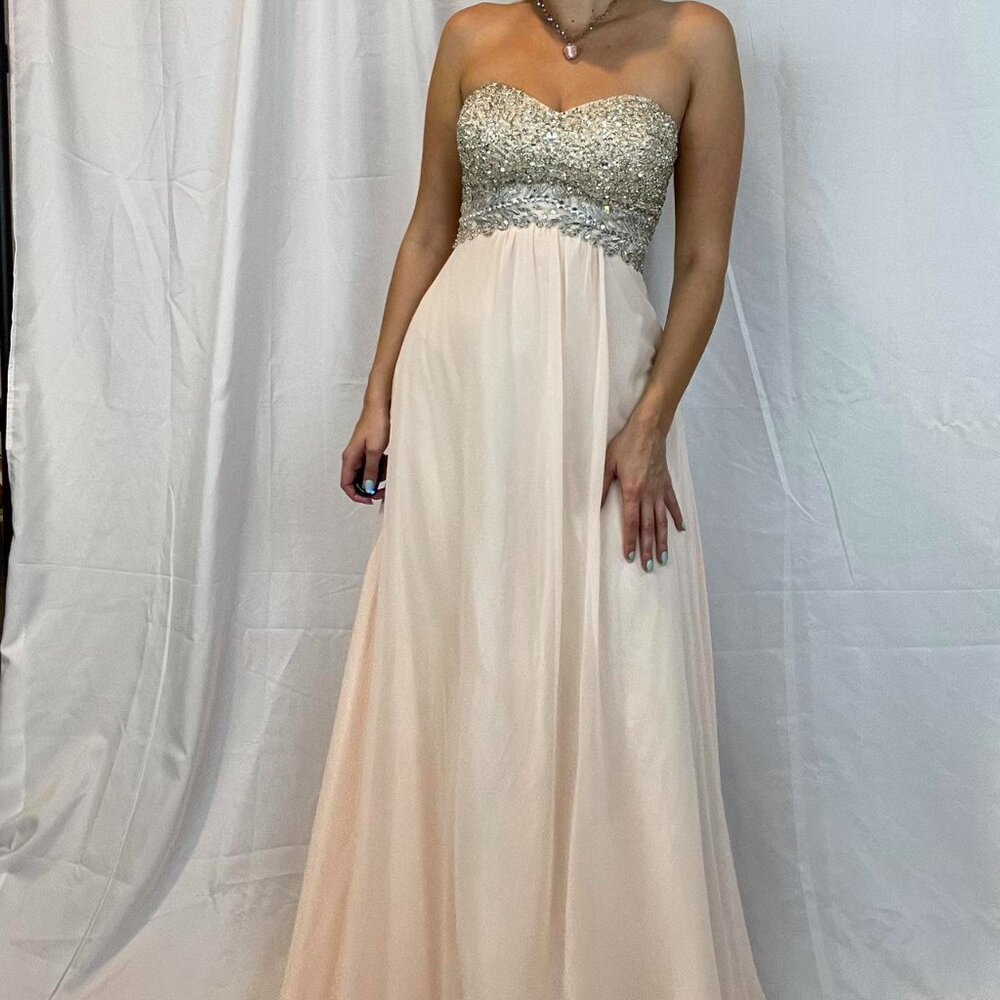 Pink Beaded Prom Dress - Gem